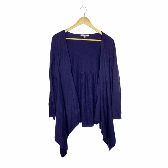 CAbi | Sweaters | Cabi Cotton Cashmere Waterfall Open Cardigan Navy ...